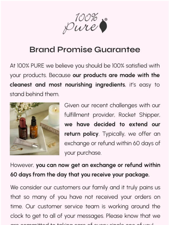 100 Percent Pure: 100% PURE’s Brand Promise Guarantee | Milled