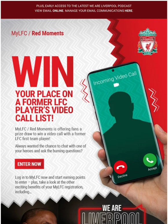 Liverpool FC US: Video call a former player with MyLFC! | Milled