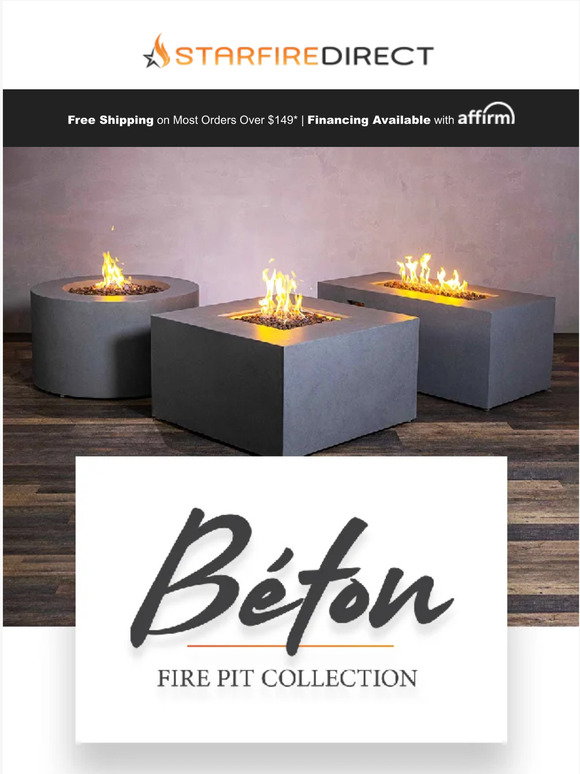 Starfire: The Beton Fire Pit Collection: Functional Modern Art 😌🔥 | Milled