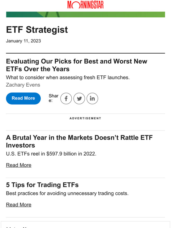 Morningstar Inc.: Evaluating Our Picks for Best and Worst New ETFs Over ...