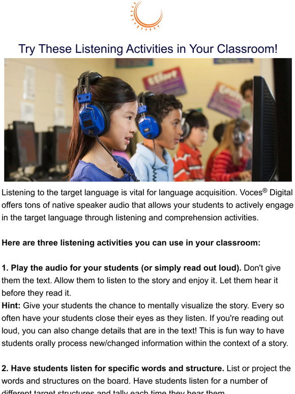 Teacher's Discovery: 3 Listening Activities to Keep Your Students ...