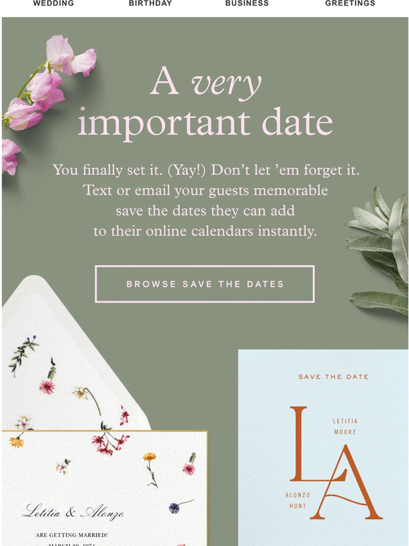 Paperless Post: Exciting new save the dates are here | Milled