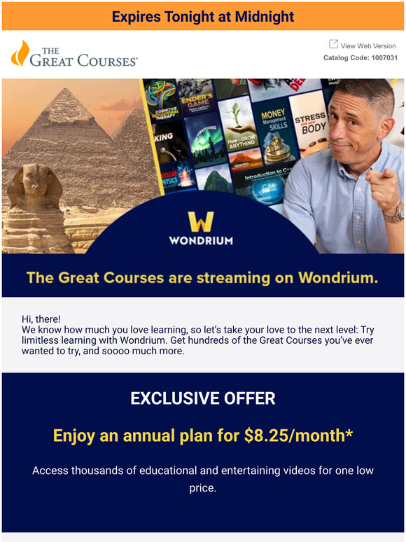 The Great Courses: Over 1,000 Great Programs for One Low Price | Milled