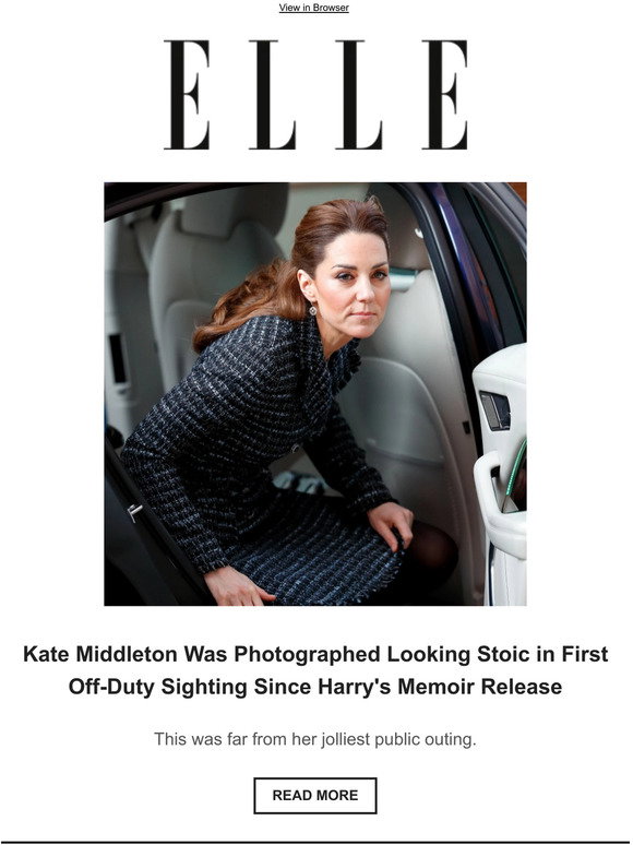 ELLE: Kate Middleton Was Photographed Looking Stoic in First Off-Duty ...