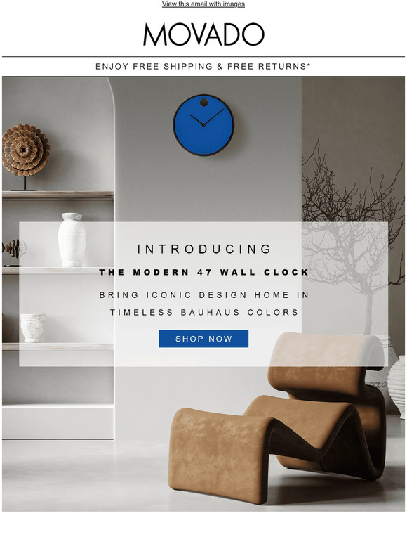 Movado: This Just In: Modern 47 Wall Clocks | Milled