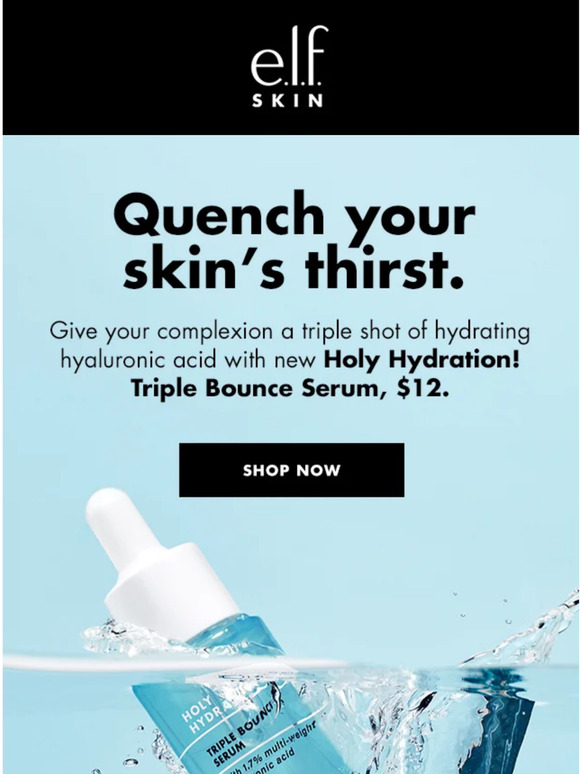 Elf Cosmetics: Quench your skin’s thirst with Holy Hydration! 💦 | Milled