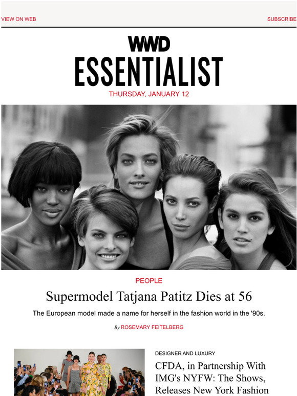 Women's Wear Daily: Supermodel Tatjana Patitz Dies at 56 | Milled