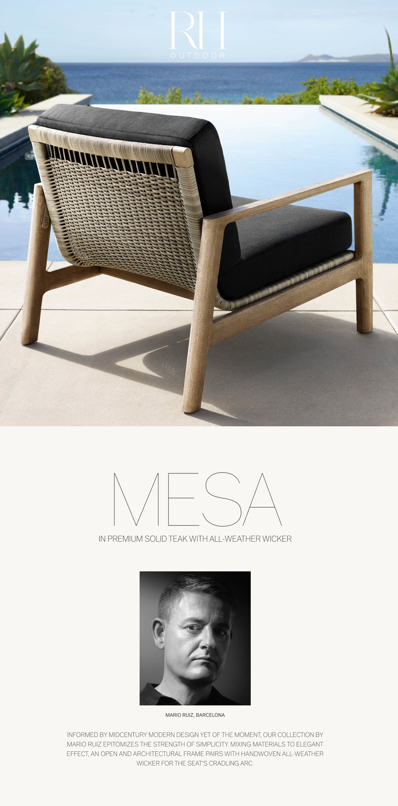 Restoration Hardware: Contemporary Outdoor Collections in Premium Teak ...