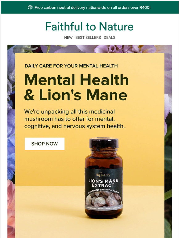 Faithful to Nature: Get Lion's Mane, for your mind! | Milled