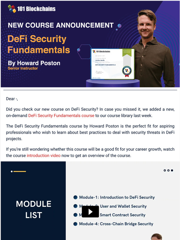 101 Blockchains Did You Check Our New Defi Security Course 🎯 Milled