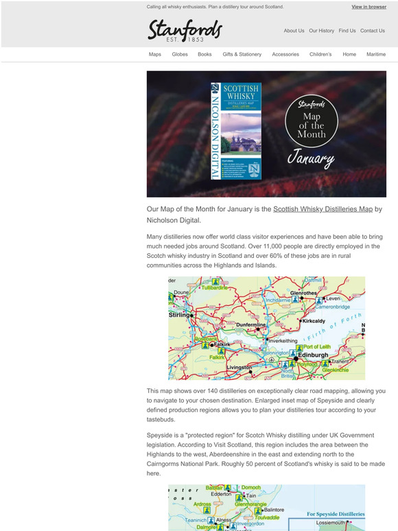 Stanfords: Our January Map of the Month | Milled