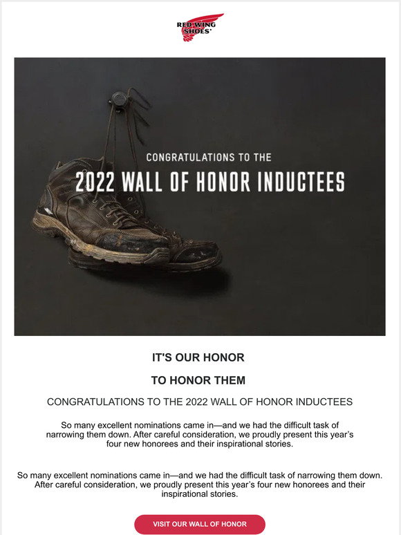 Red Wing Shoes: Congrats, 2022 Wall of Honor Inductees | Milled