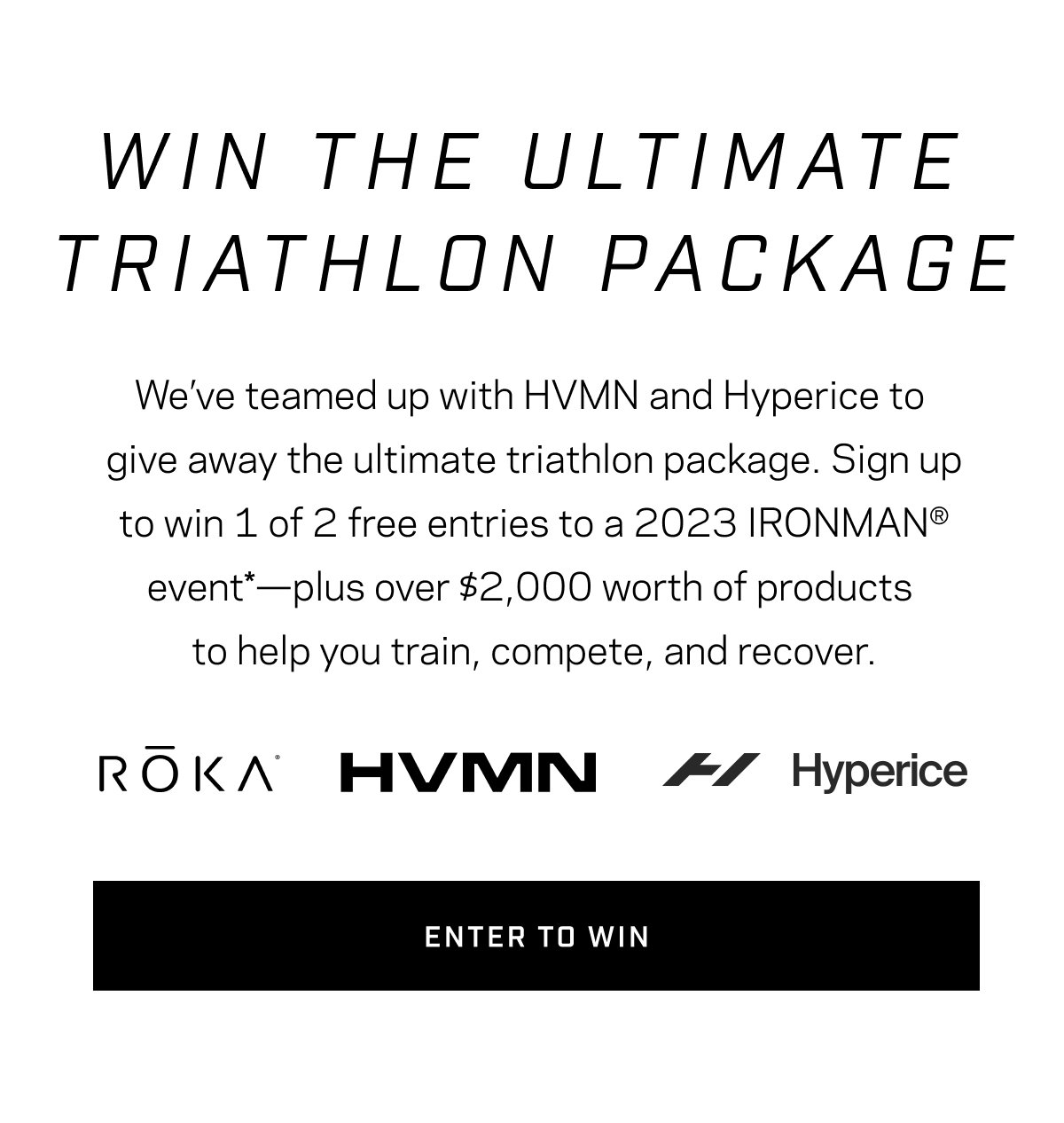 ROKA: Win the ultimate triathlon package. | Milled