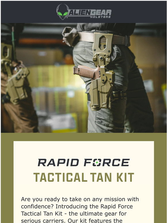 Alien Gear Holsters: Introducing the Rapid Force Tactical Tan Kit! | Milled