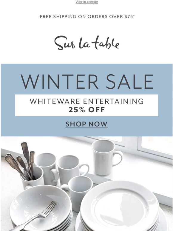 Sur la Table Email Newsletters: Shop Sales, Discounts, and Coupon Codes