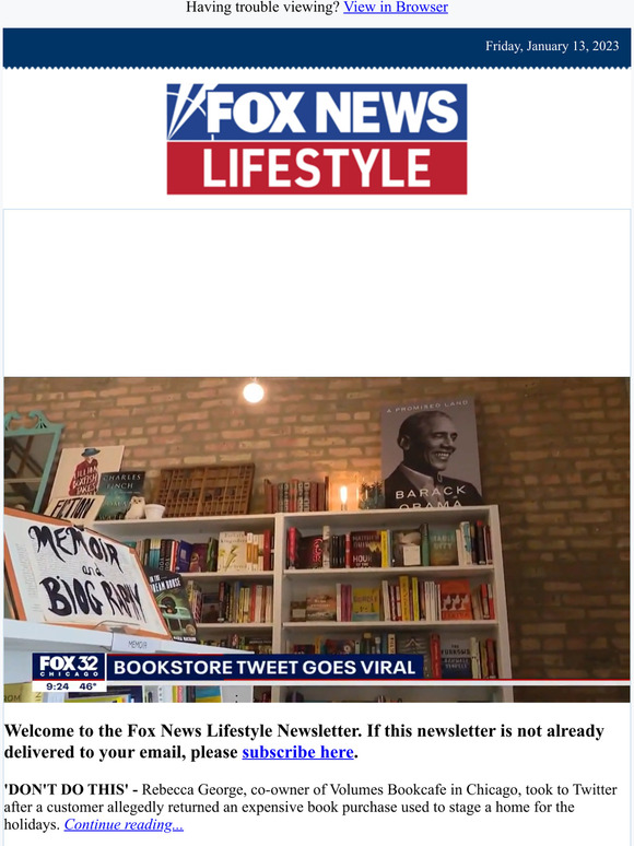 Fox News: Bookstore owner goes viral after customer's $800 return | Milled