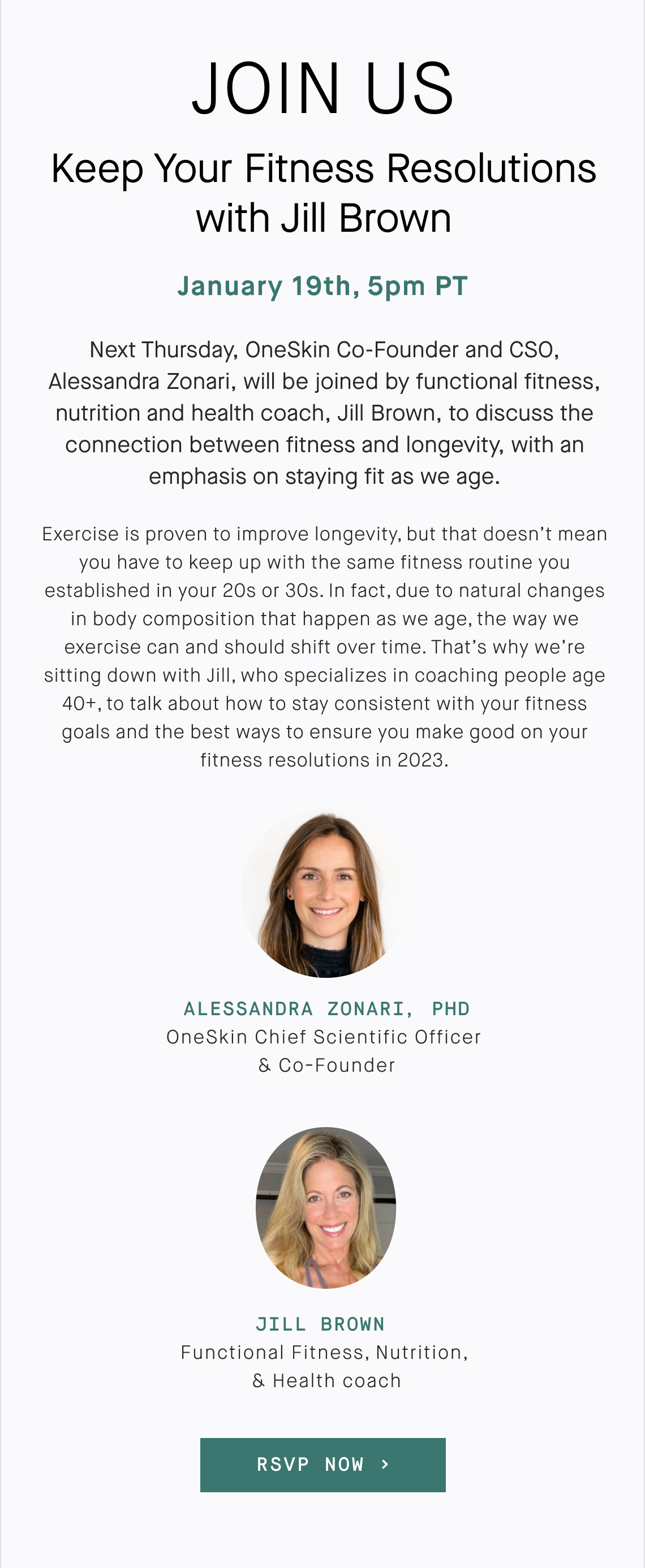 OneSkin: 🏋️‍♀️ Let's talk fitness and aging with Jill Brown | Milled