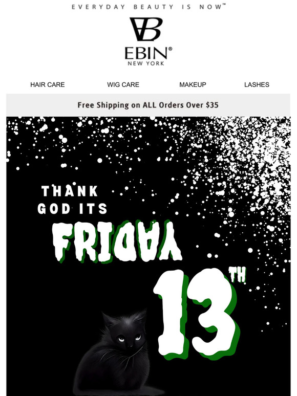 EBIN NEW YORK: 13% OFF! Friday the 13 is still better than any Monday😉 ...