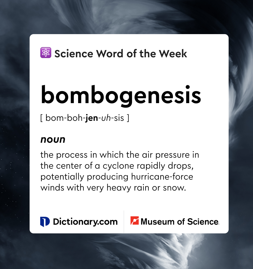 Dictionary.com: bombogenesis | Science Word Of The Week | Milled