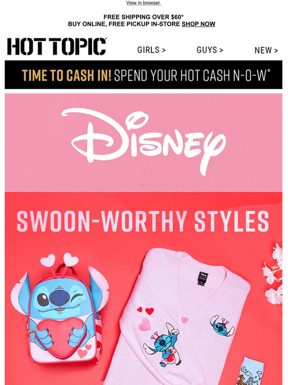 Hot Topic: 💕 Swoon-worthy Disney Valentine's Day styles 💕 | Milled