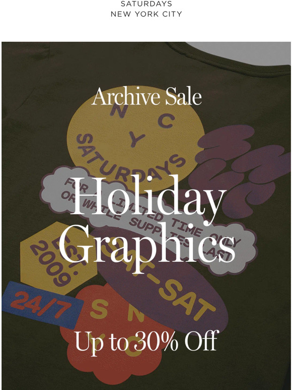 Saturdays NYC: Take 30% OFF Holiday Graphics (and up to 50% off past ...
