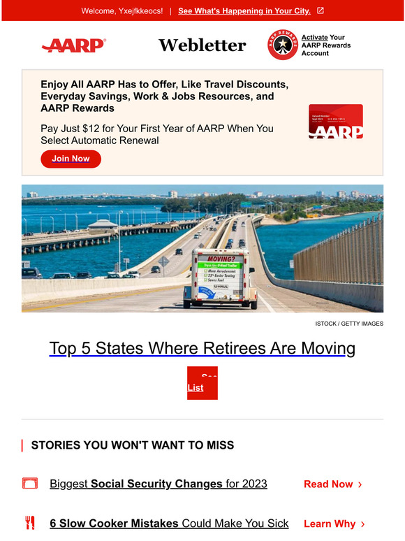 AARP: —, Top 5 States Where Retirees Are Moving | Milled