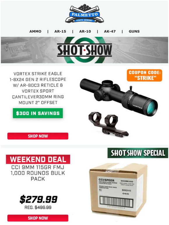 Palmetto State Armory: Shot Show Specials Continue! | Free Shipping On ...