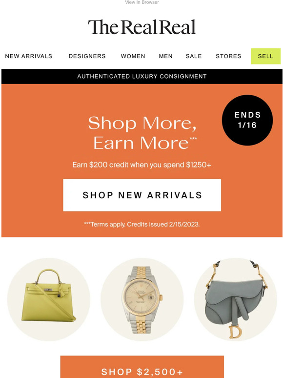 The RealReal: Shop and earn up to $500 | Milled