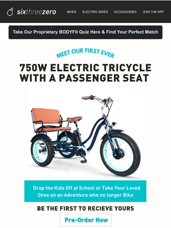 Sixthreezero Bicycle Co.: Our First E-Trike with A Seat is Here | Milled