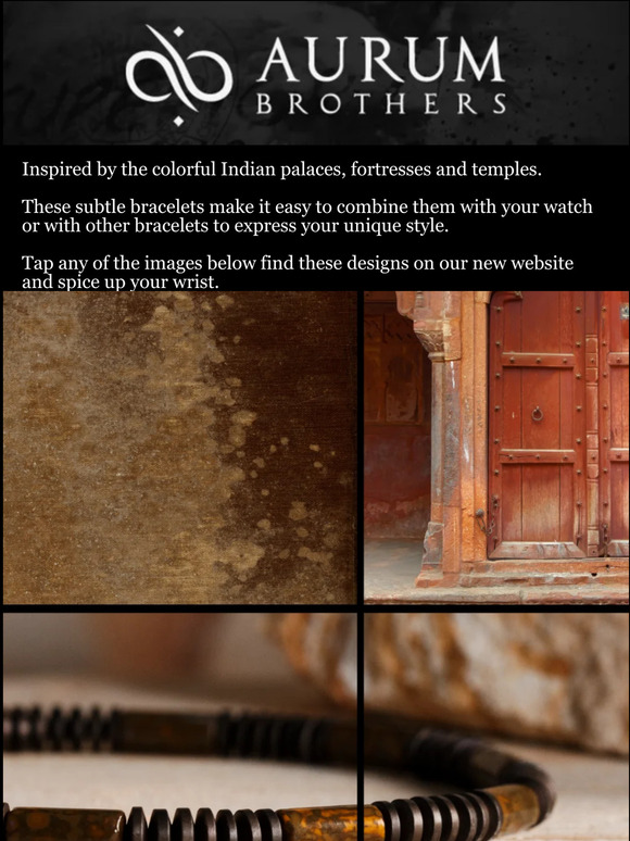 Aurum Brothers: Bracelets stone colors inspired by the palaces and temples of India | Milled