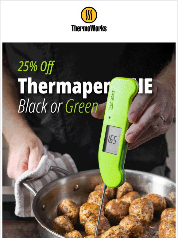 ThermoWorks: 25% Off Black or Green Thermapen ONE | Milled