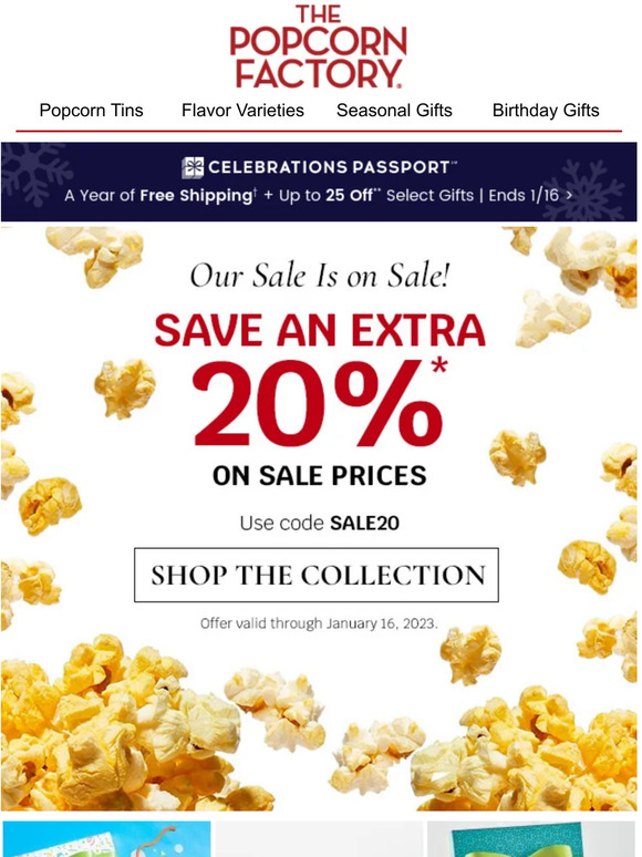 The Popcorn Factory: Enjoy a double discount on snacktacular popcorn ...