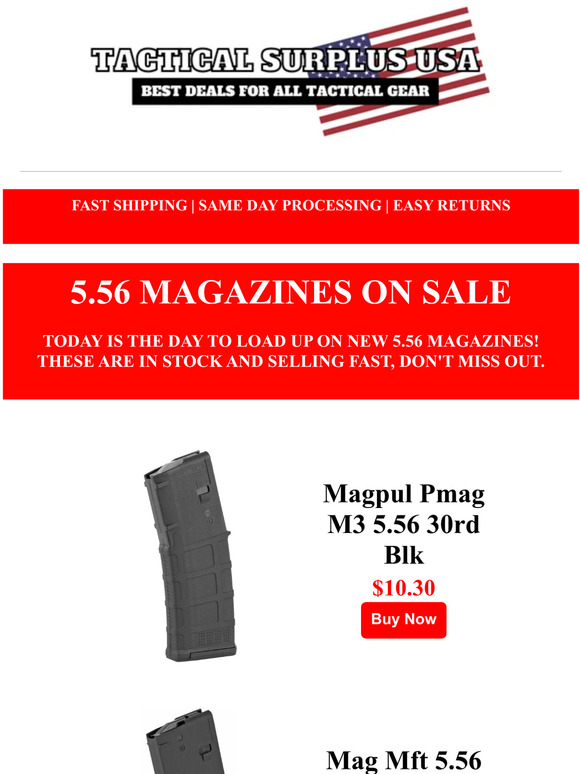 Tactical Surplus USA: 🚨 GET YOUR 5.56 MAGAZINES ON SALE TODAY! 🚨 | Milled