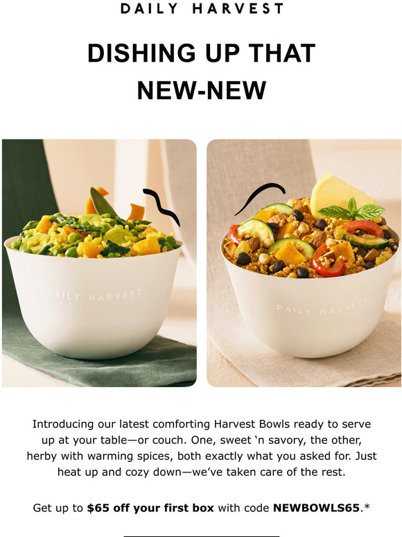 Daily Harvest Email Newsletters: Shop Sales, Discounts, and Coupon Codes