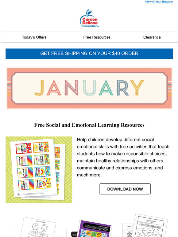Carson-Dellosa Education: Positively Free Printables and Activities ...