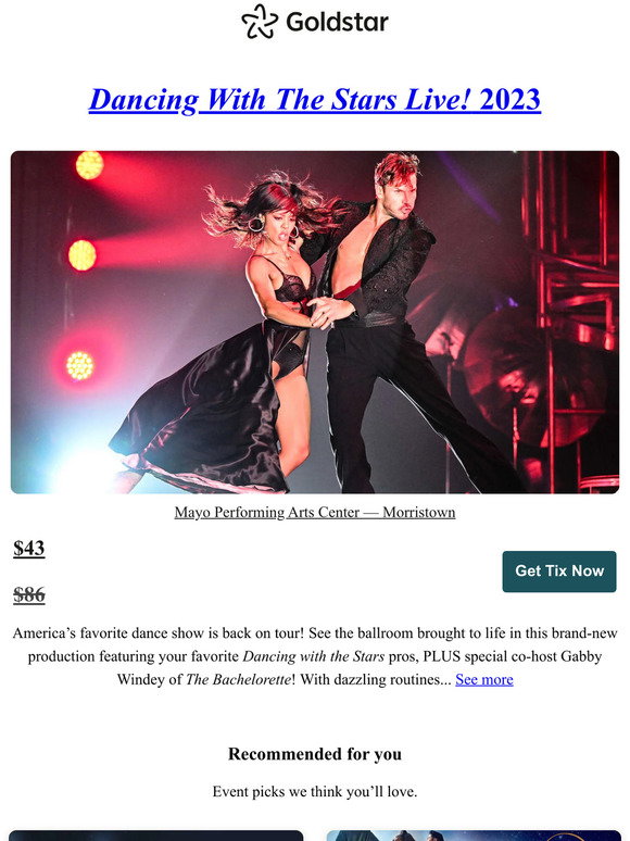 Goldstar: Tickets for "Dancing With The Stars Live!" 2023 | Milled
