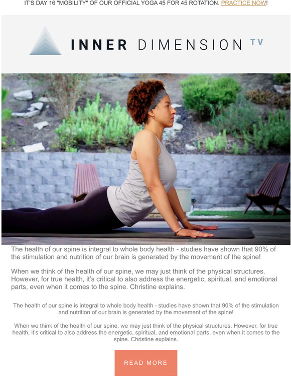 Inner Dimension TV: Building a Healthy Spine for Life | Milled