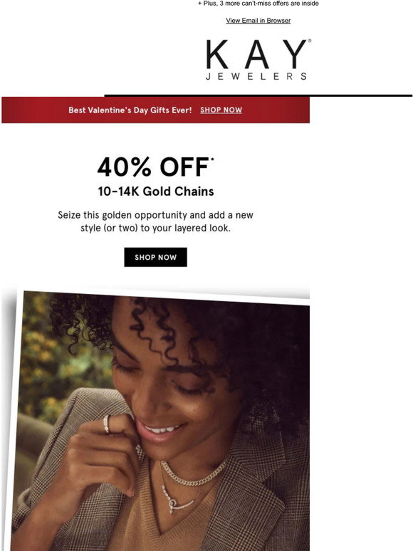 Kay Jewelers: 40% OFF GOLD Chains | Milled