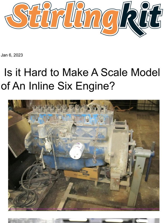 Stirlingkit: Is it Hard to Make A Scale Model of An Inline Six Engine ...