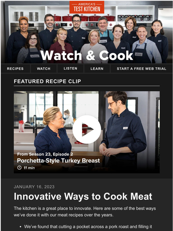 America's Test Kitchen: Watch and Cook: Innovative Ways to Cook Meat ...
