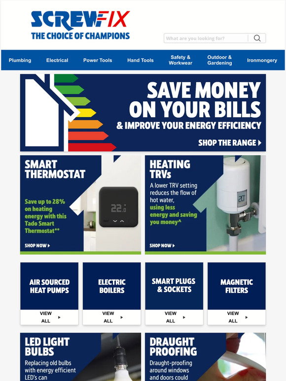 Screwfix: Improve Energy Efficiency in your home | Milled