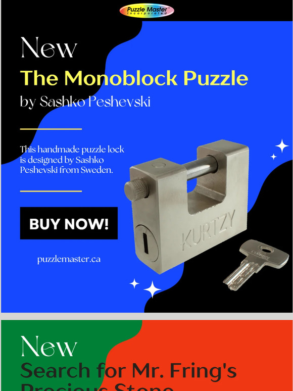 Puzzle Master: —, New Monoblock Puzzle - Incredible metal lock puzzle ...