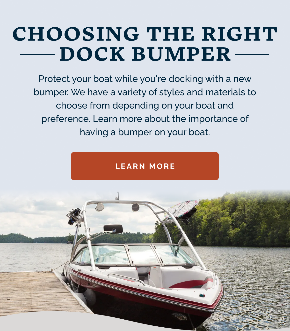 Boat Outfitters: Protect your boat with a new bumper | Milled