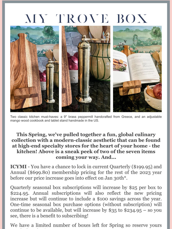 My Trove Box: Beat the Price Increase | Milled