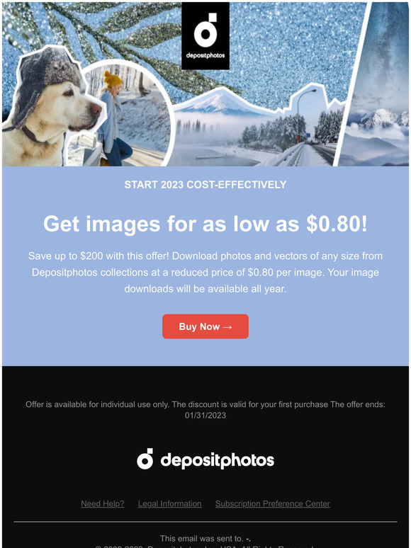 DepositPhotos: Limited-time offer $80 for any 100 images! 😲 | Milled