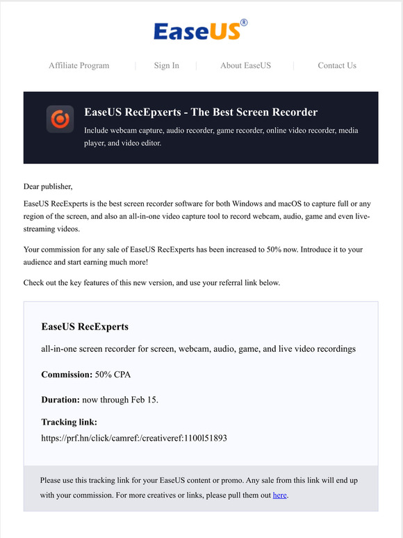 EaseUS: 50% Commission Special for Best Screen Recorder 2023 - EaseUS ...