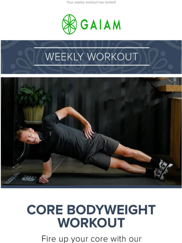 Gaiam: Core Bodyweight Workout | Milled