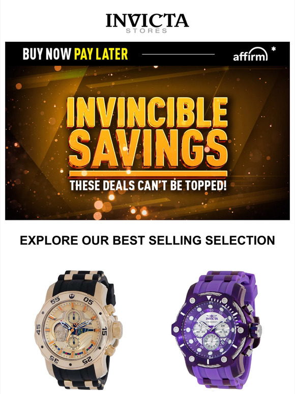 Invicta: 💪Invincible Savings💪Can't Be Topped! | Milled