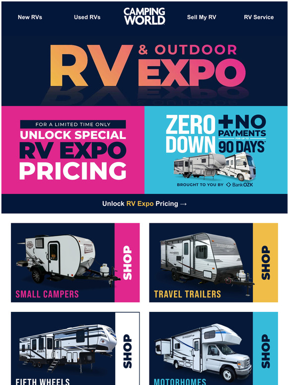 Camping World: Unlock special RV & Outdoor Expo pricing! | Milled