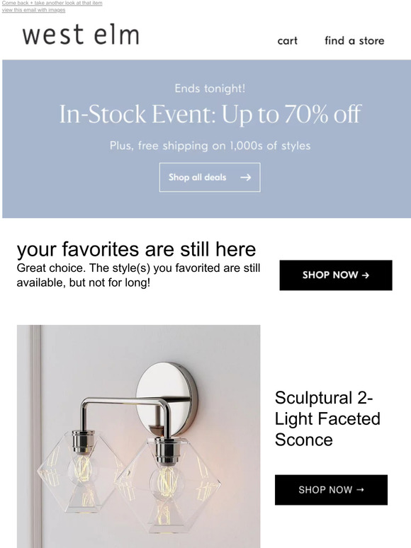 Pottery Barn: Hello again... We can totally see this in your home *Plus ...